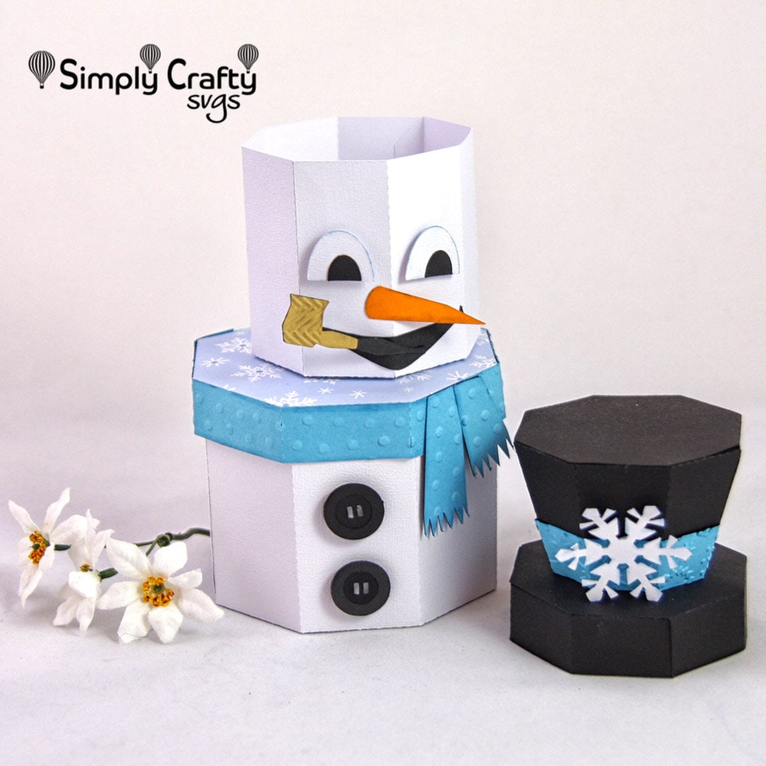 Snowman Stacking Box Set SVG. DIY Stacking Snowman Gift Box - Etsy