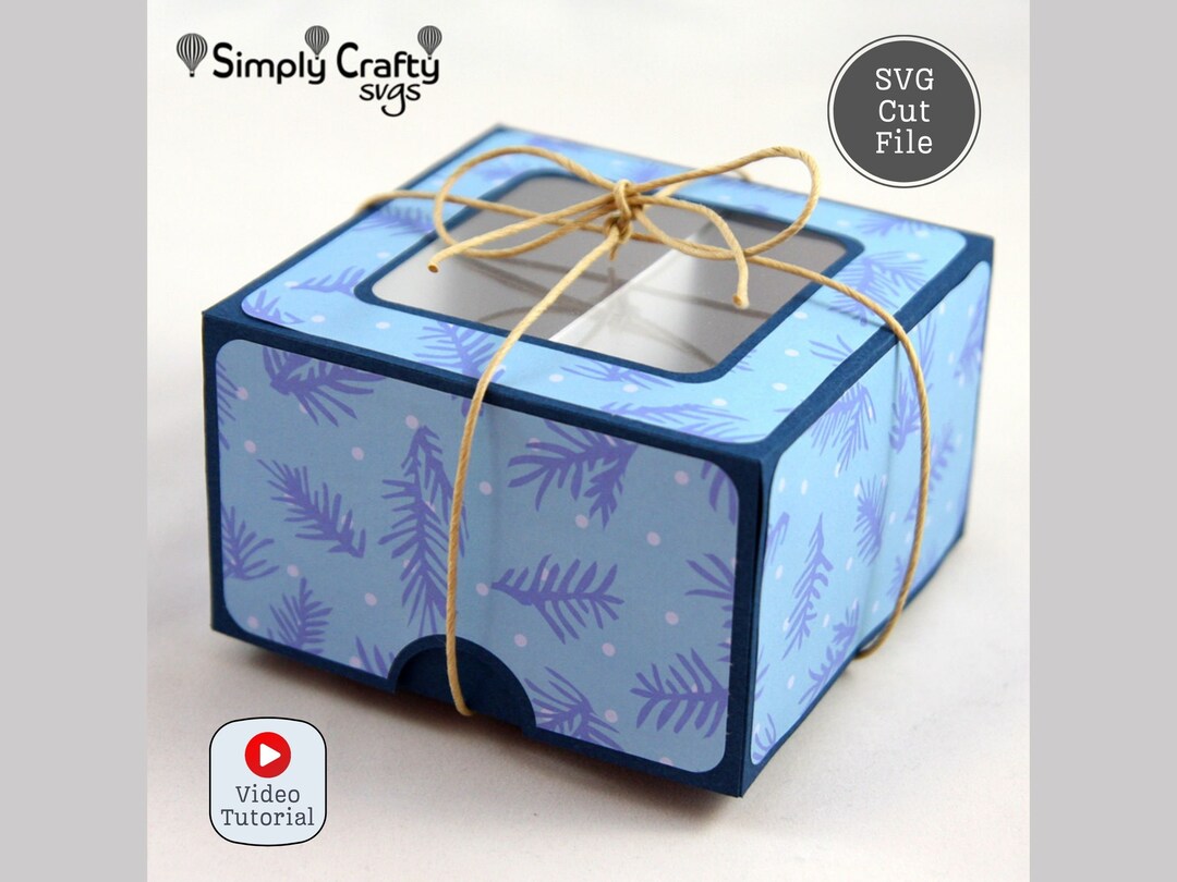 Square Candy Box SVG. Square Cookie Box or Candy Box SVG With Inserts ...