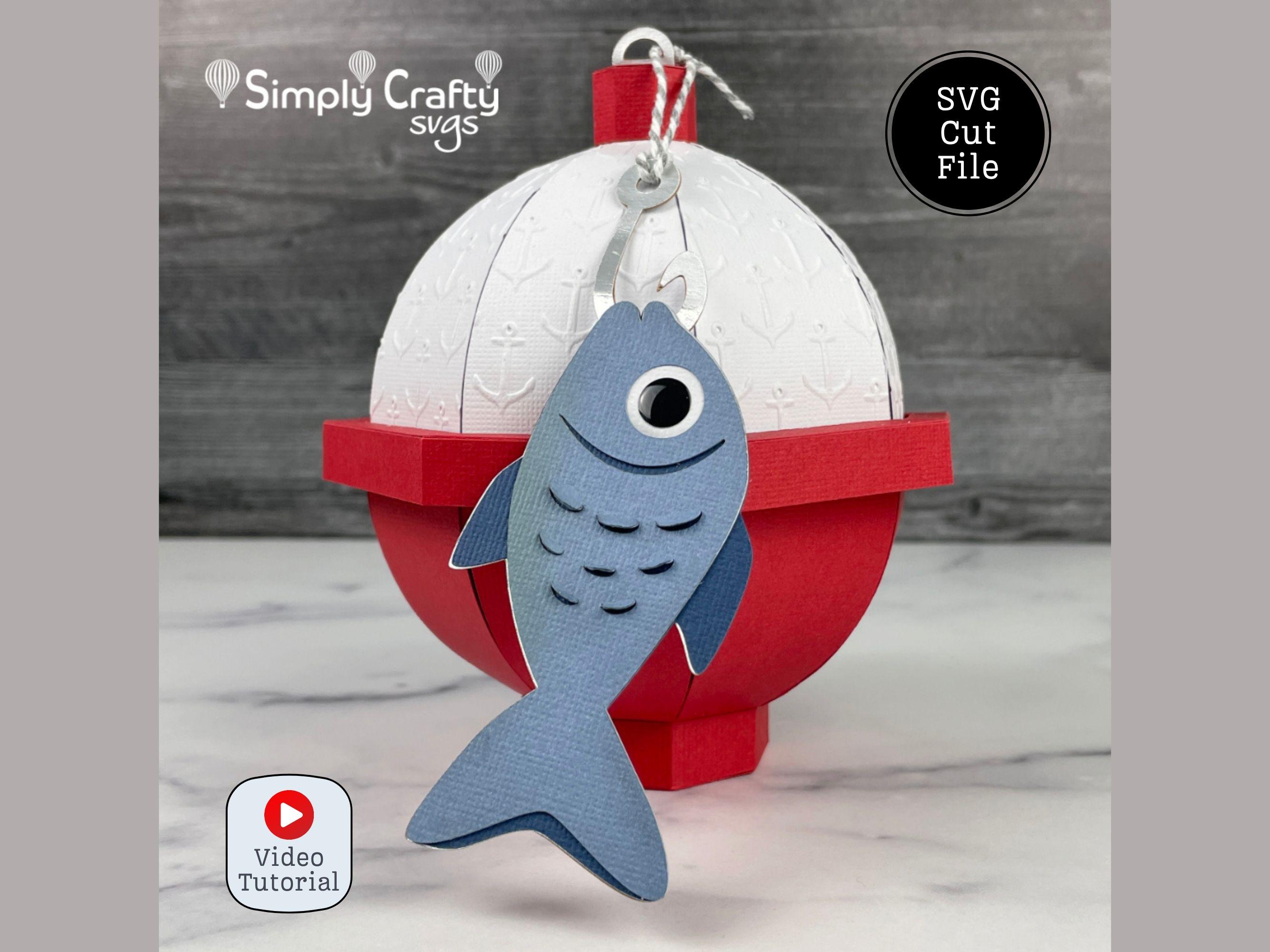 Fishing Bobber Box SVG. 3D Fishing Gift Box SVG Cut File for Cricut or ...