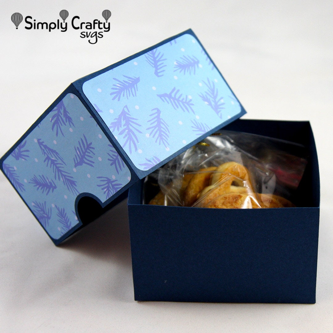 Square Candy Box SVG. Square Cookie Box or Candy Box SVG With - Etsy