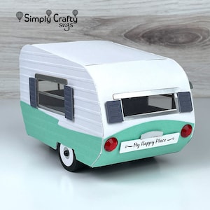 Vintage Camper SVG. Camping Trailer Papercraft. Camper SVG 3D . 3D ...