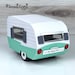 Vintage Camper SVG. Camping Trailer Papercraft. Camper SVG 3D . 3D ...