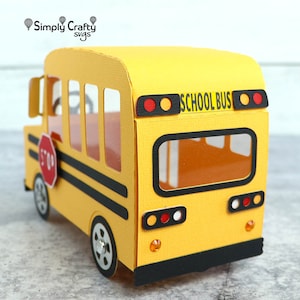 Little School Bus Box SVG Cutting File for Cricut or Silhouette. School ...