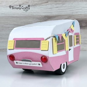 Vintage Camper SVG. Camping Trailer Papercraft. Camper SVG 3D . 3D ...