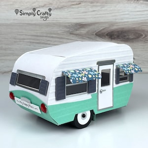 Vintage Camper SVG. Camping Trailer Papercraft. Camper SVG 3D . 3D ...