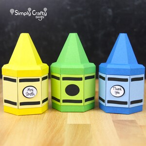 3D Crayon Box SVG. Crayon Gift Box Template for Cricut or Silhouette ...