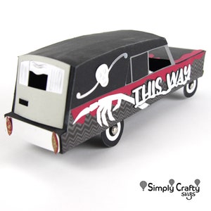 Haunted Hearse SVG. 3D Halloween SVG. 3D Paper Halloween Car. 3D Hearse ...