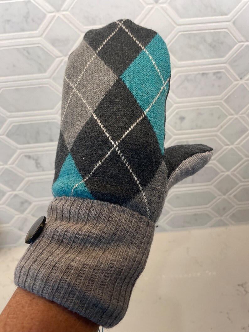 Mittens, Warm, Cozy, Handmade From Recycyled Colorful, Cotton, Wool, or ...