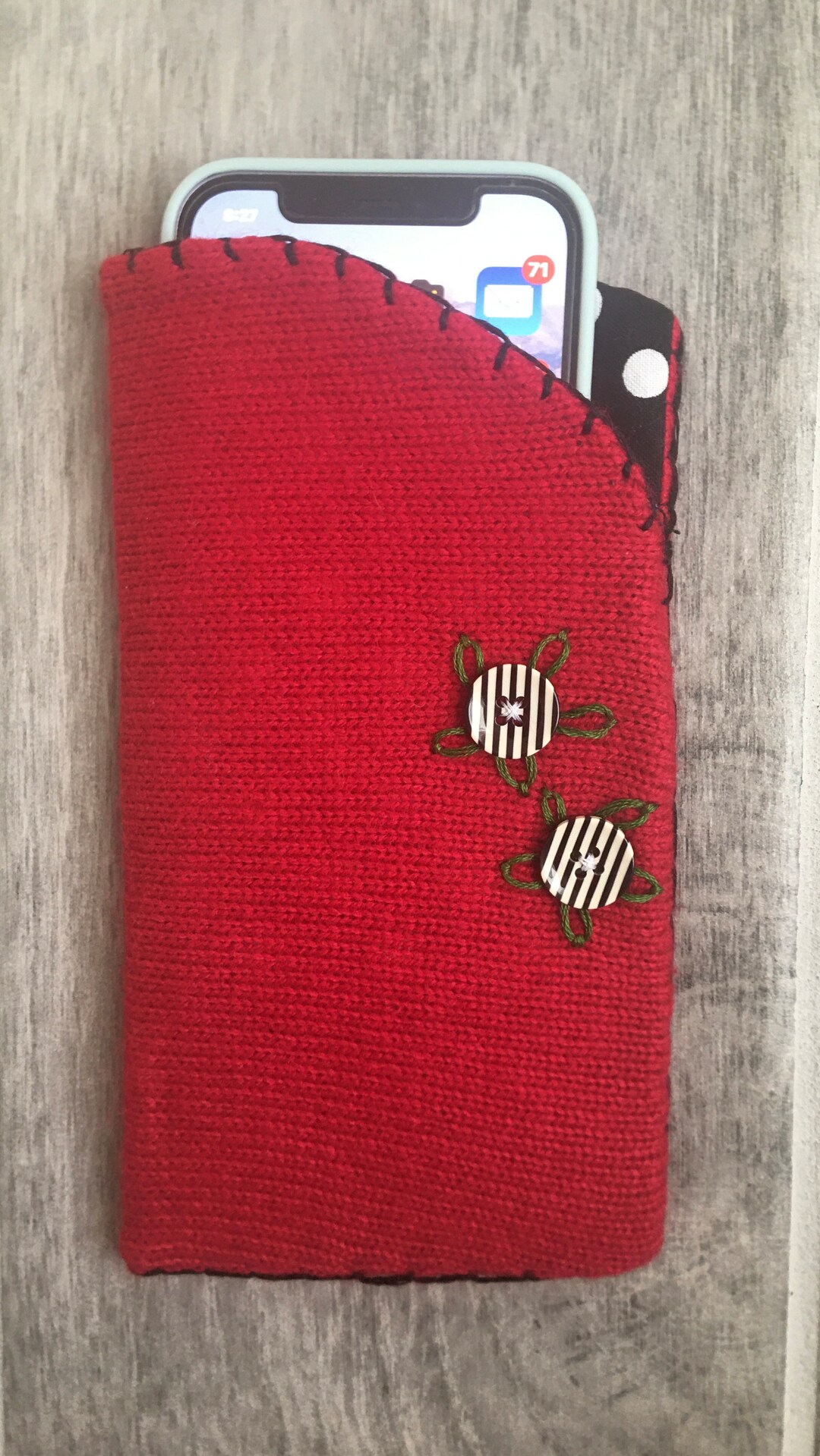 Eyeglass Case Recycled Sweater Soft Fabric Unique Present for Her Case ...