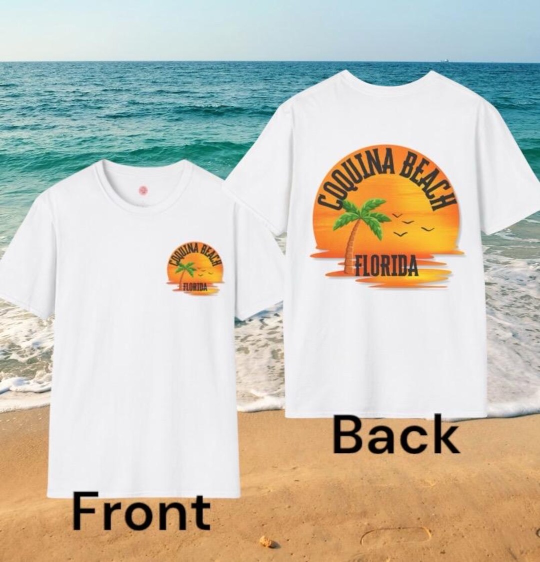 Florida Beach T-shirt: Unisex Coastal Vacation Tee Coquina Beach ...