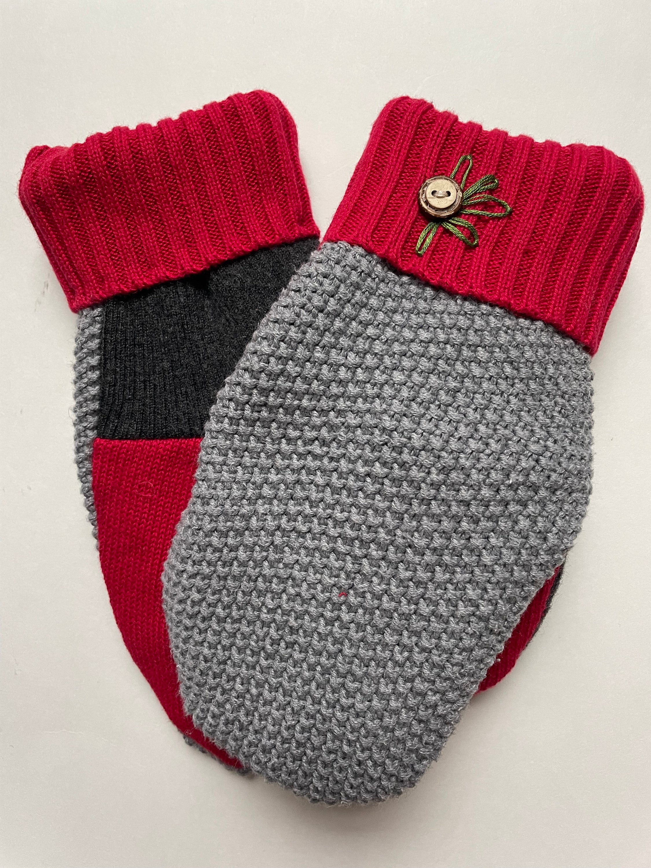 Mittens, Warm, Cozy, Handmade From Recycyled Colorful, Cotton, Wool, or ...