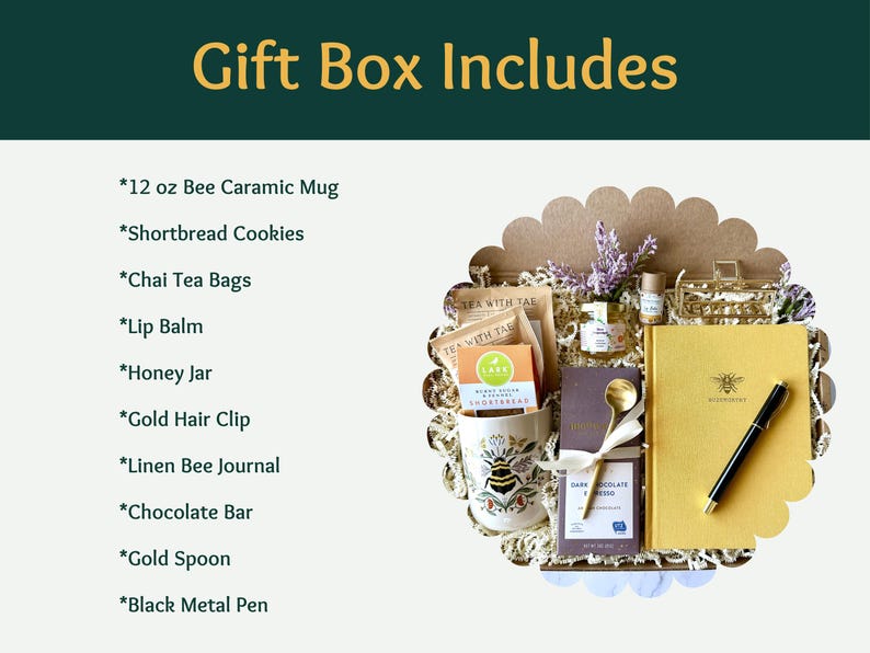 Bee Lover Gift Box: Mug, Journal, Honey Jar, and Treats - Etsy