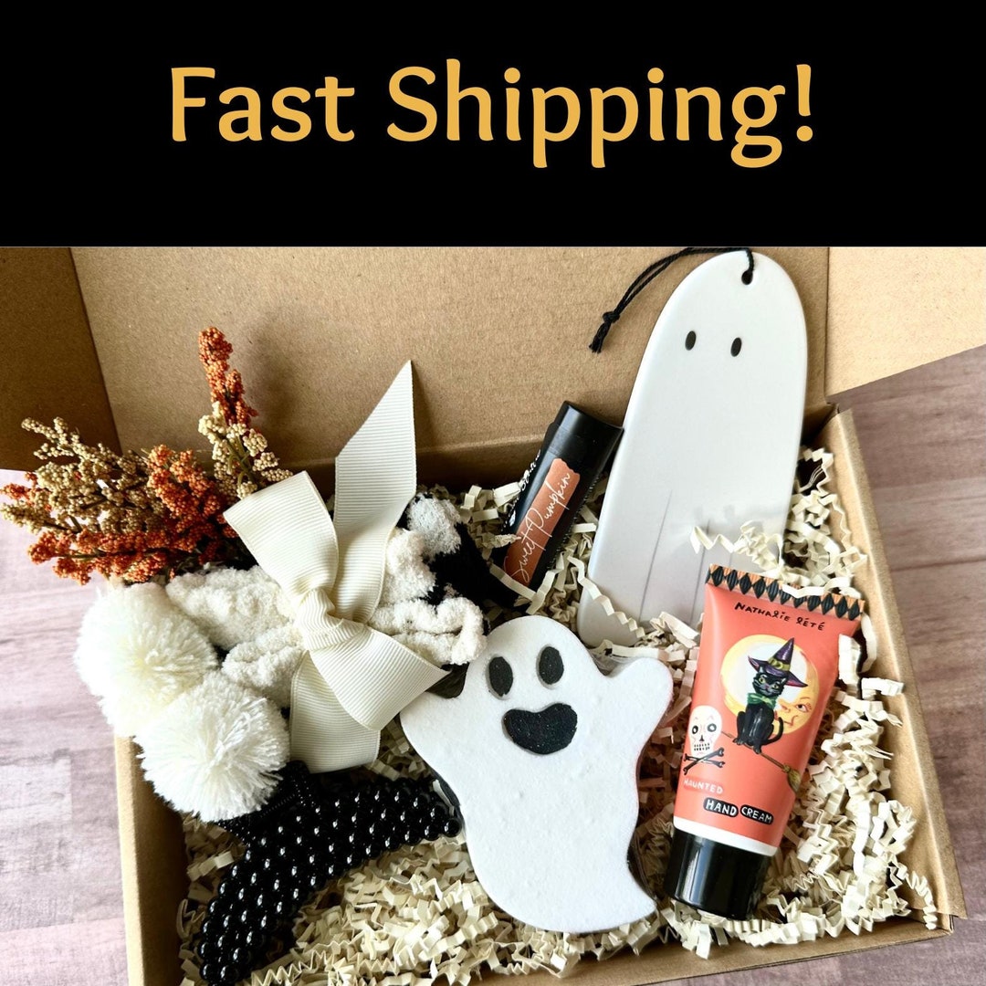 Halloween Ghost Gift Box Spooky Gift Basket for Her Halloween Care ...