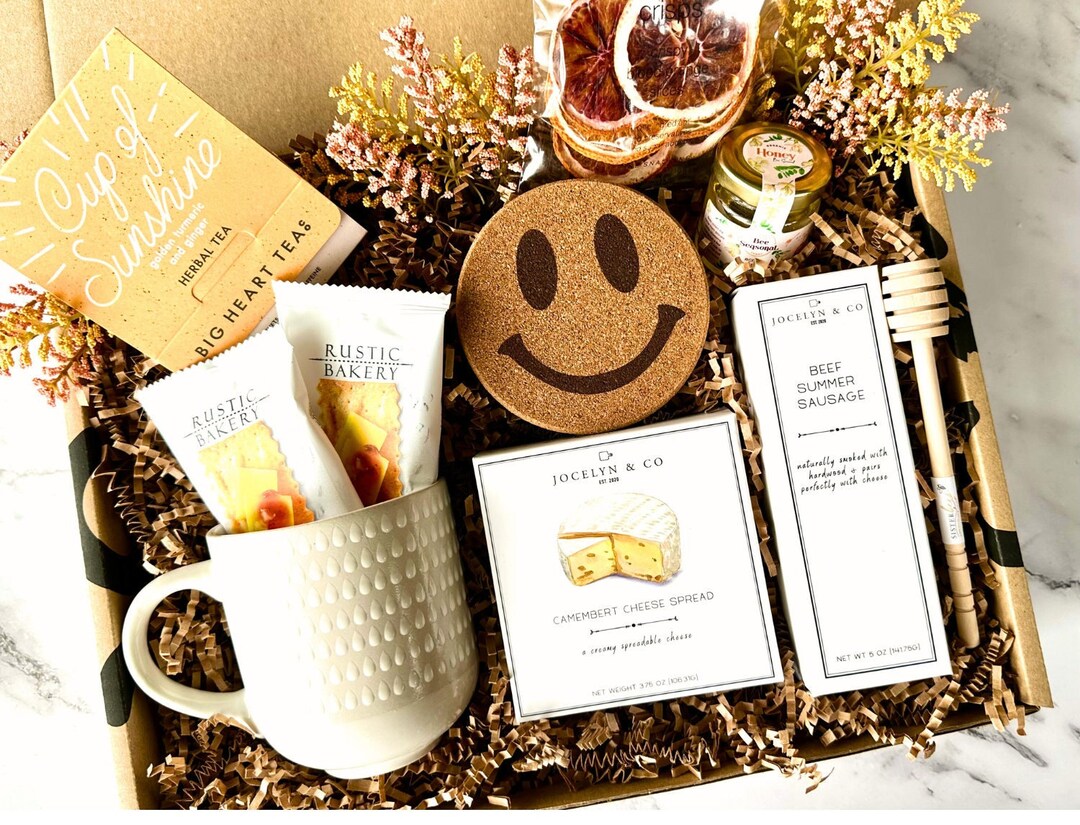 Spring Snack Gift Box, Feel Better Gift Basket, Hygge Gift for Loved ...