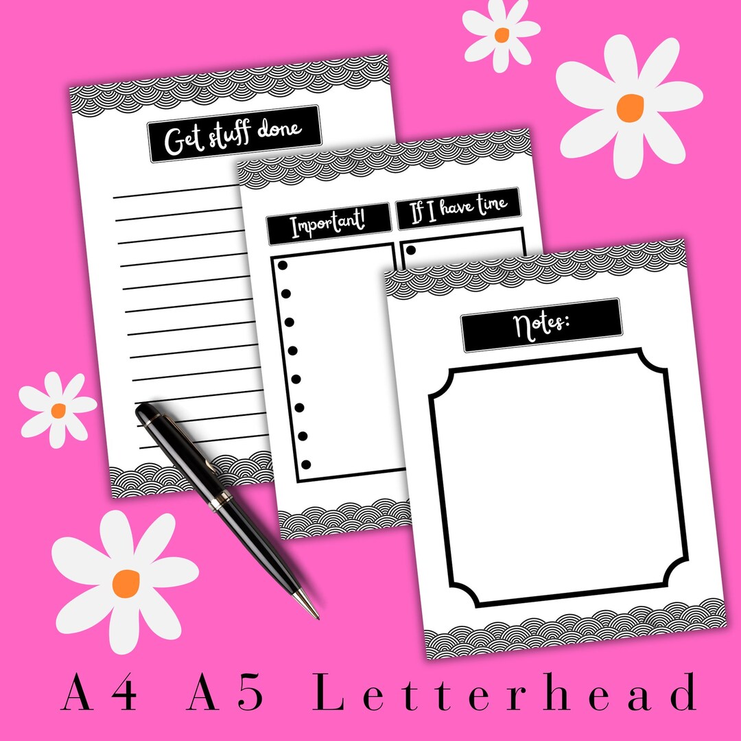 3 Page Get Things Done Printable To-do List, Black and White ...