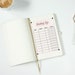 Reading Log Organized Pink and Black, Printable Book Lovers Simple ...