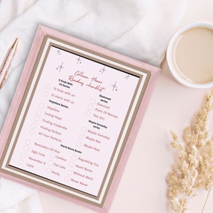 Colleen Hoover Reading Log Pink Aesthetic Printable, Coho Printable for ...