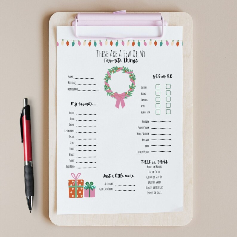 Get to Know the Teacher Survey, ‘my Favorite Things’ Questionnaire for ...