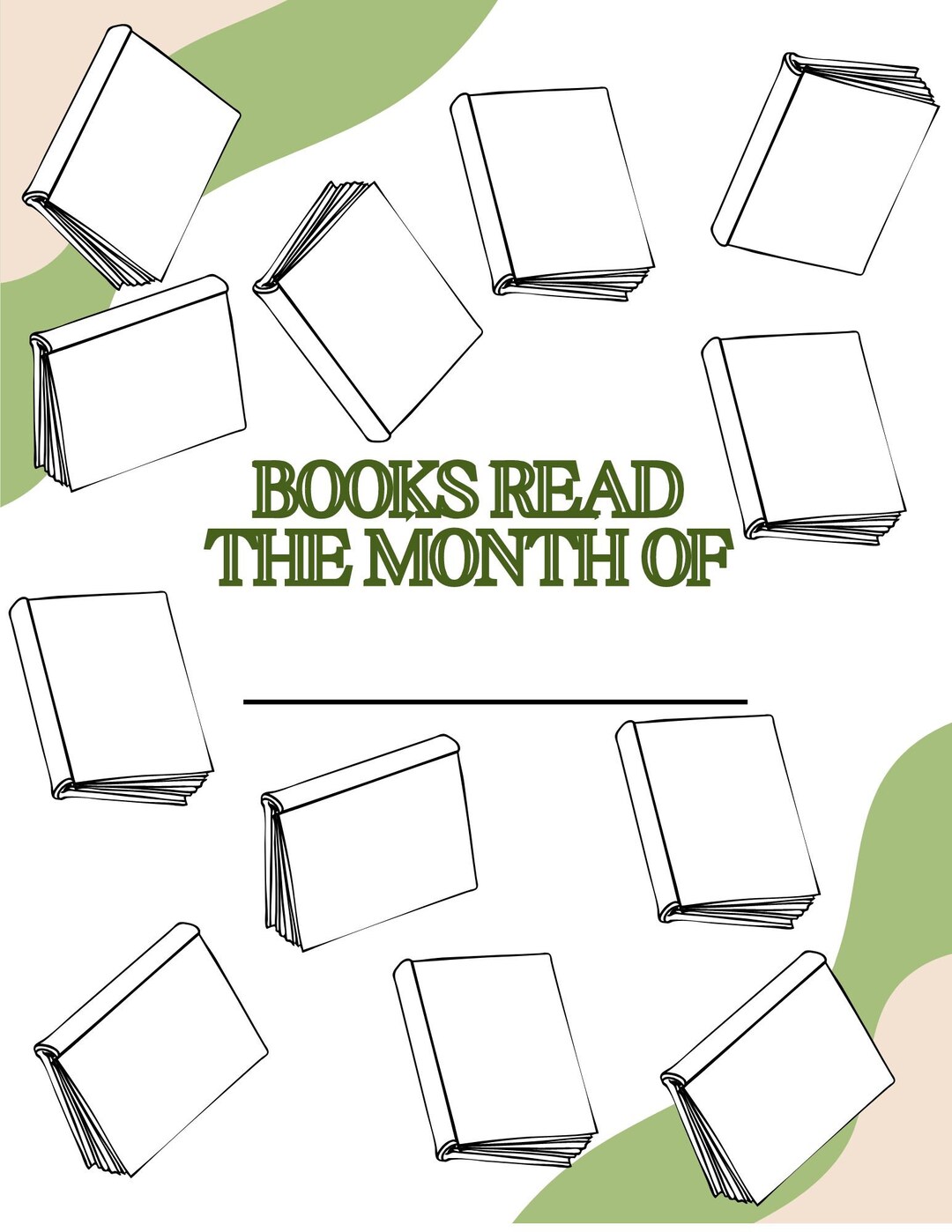 Set of 3 Monthly Reading Log Printable Sheets With 3 Available Designs ...