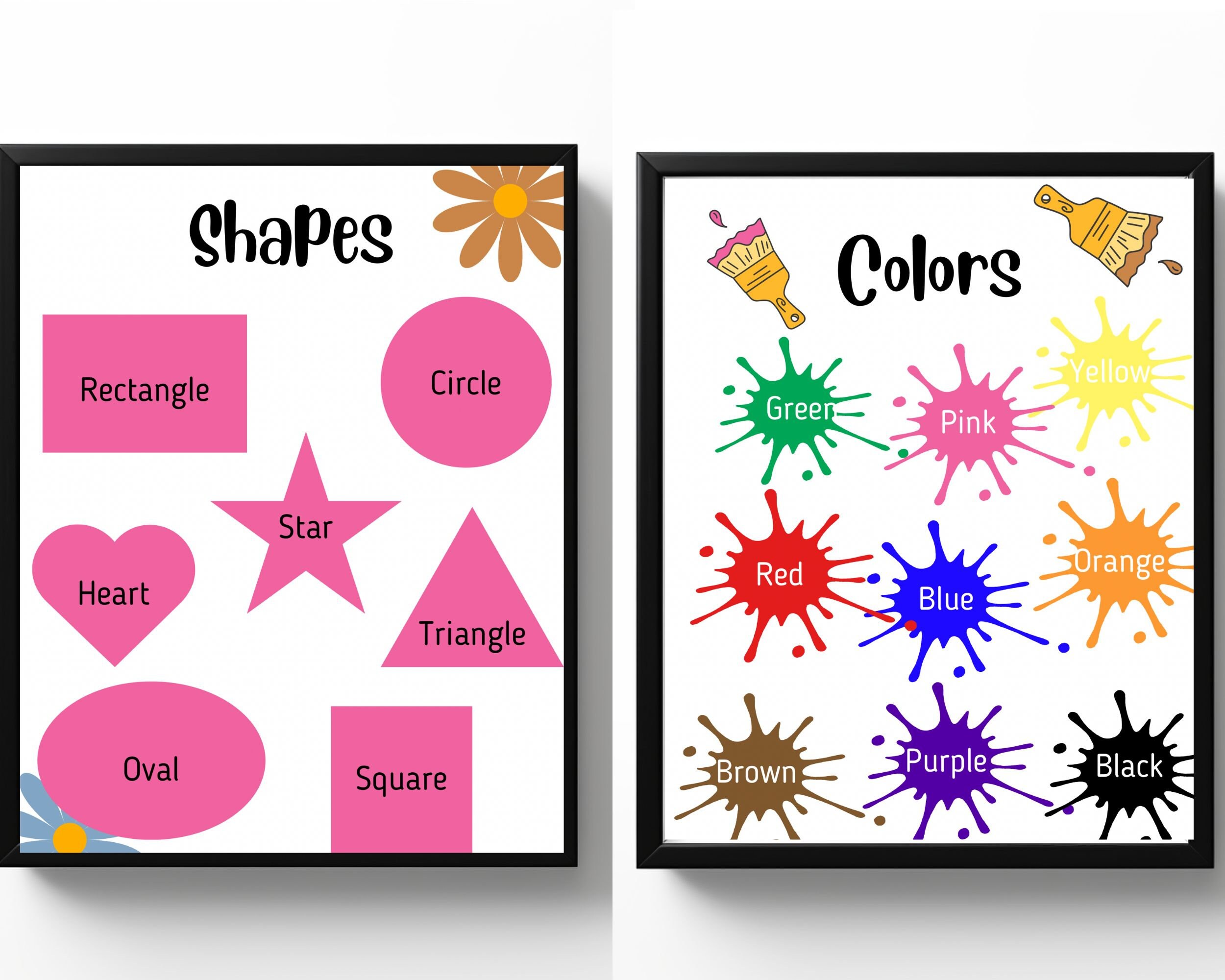 Set of 4 Educational Retro Classroom Posters, Homeschool Prints for ...