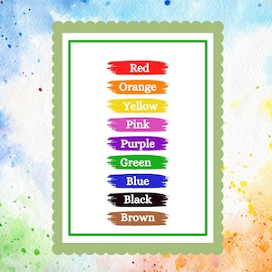 Colors Poster Wall Art, Classroom Educational Wall Print, Basic Colors ...