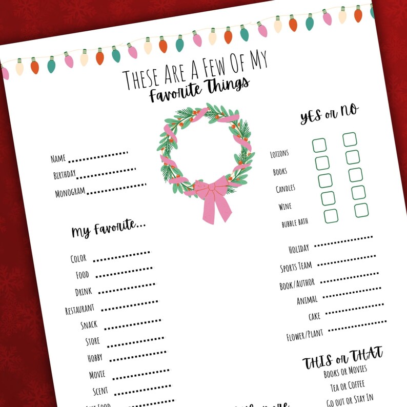 Get to Know the Teacher Survey, ‘my Favorite Things’ Questionnaire for ...