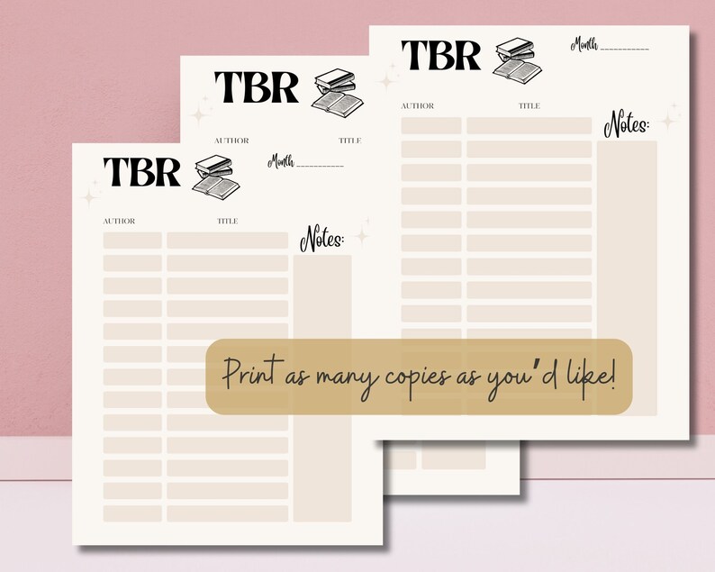 TBR List for Exploring Literary Adventures for Book Lovers, Neutral ...