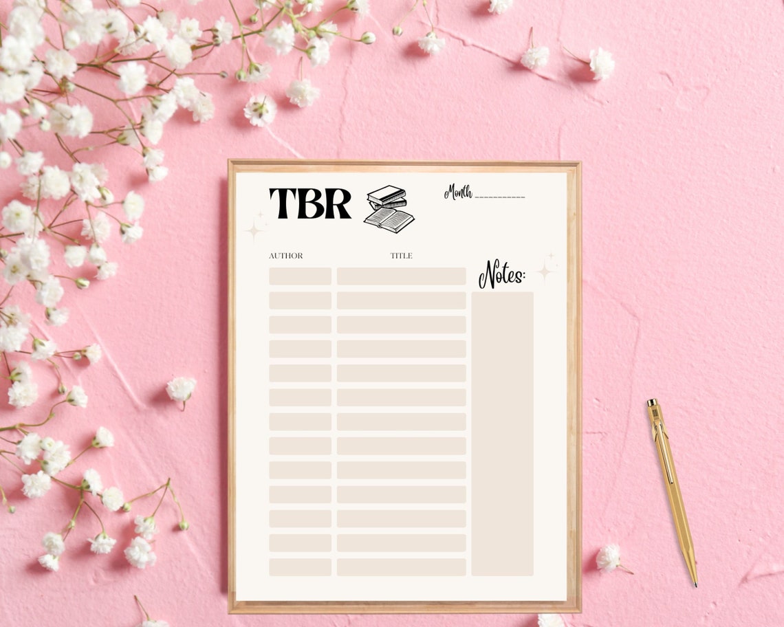 TBR List for Exploring Literary Adventures for Book Lovers, Neutral ...