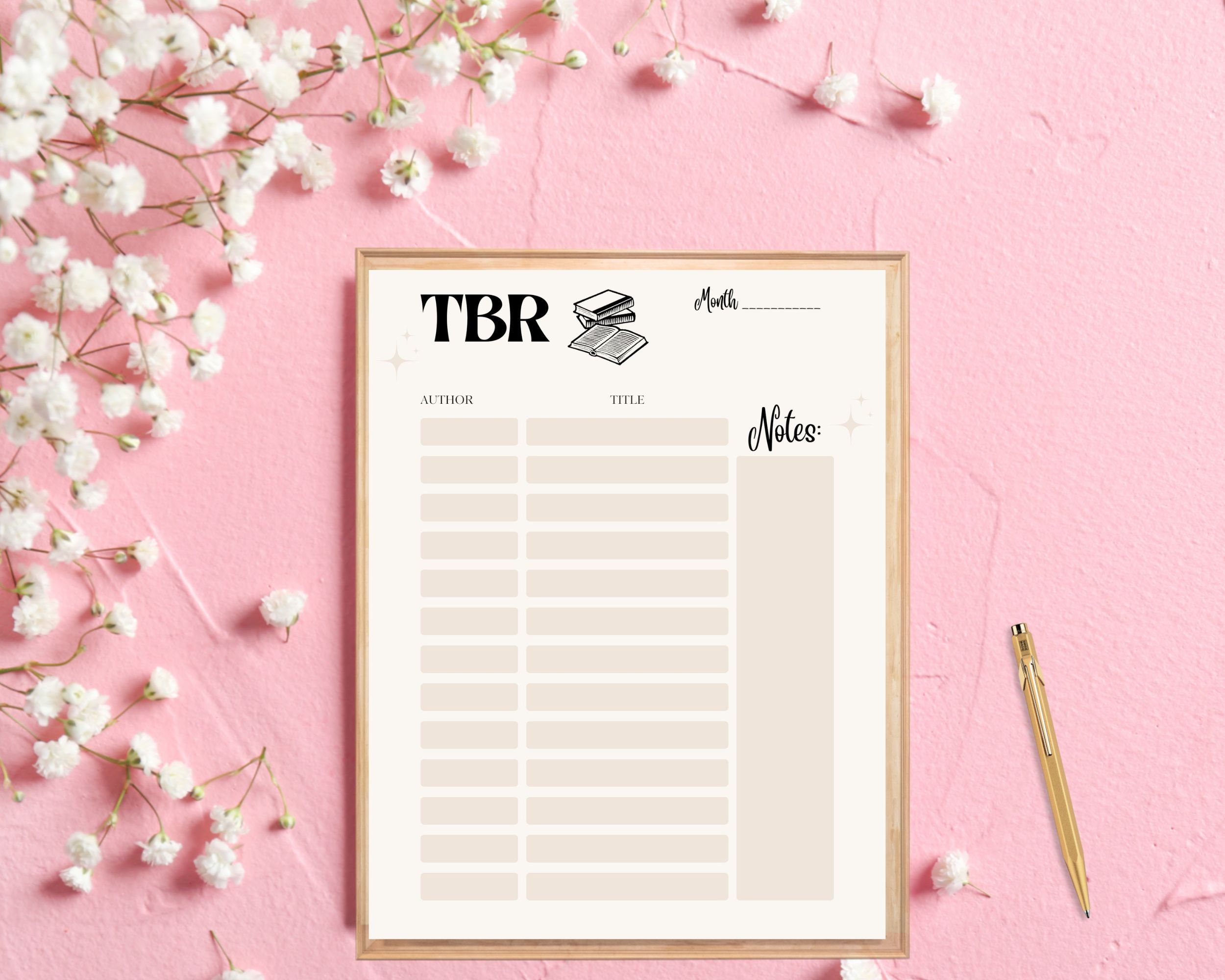 TBR List for Exploring Literary Adventures for Book Lovers, Neutral ...