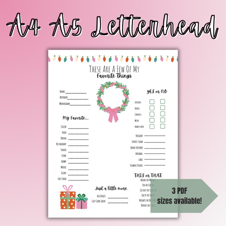 Get to Know the Teacher Survey, ‘my Favorite Things’ Questionnaire for ...