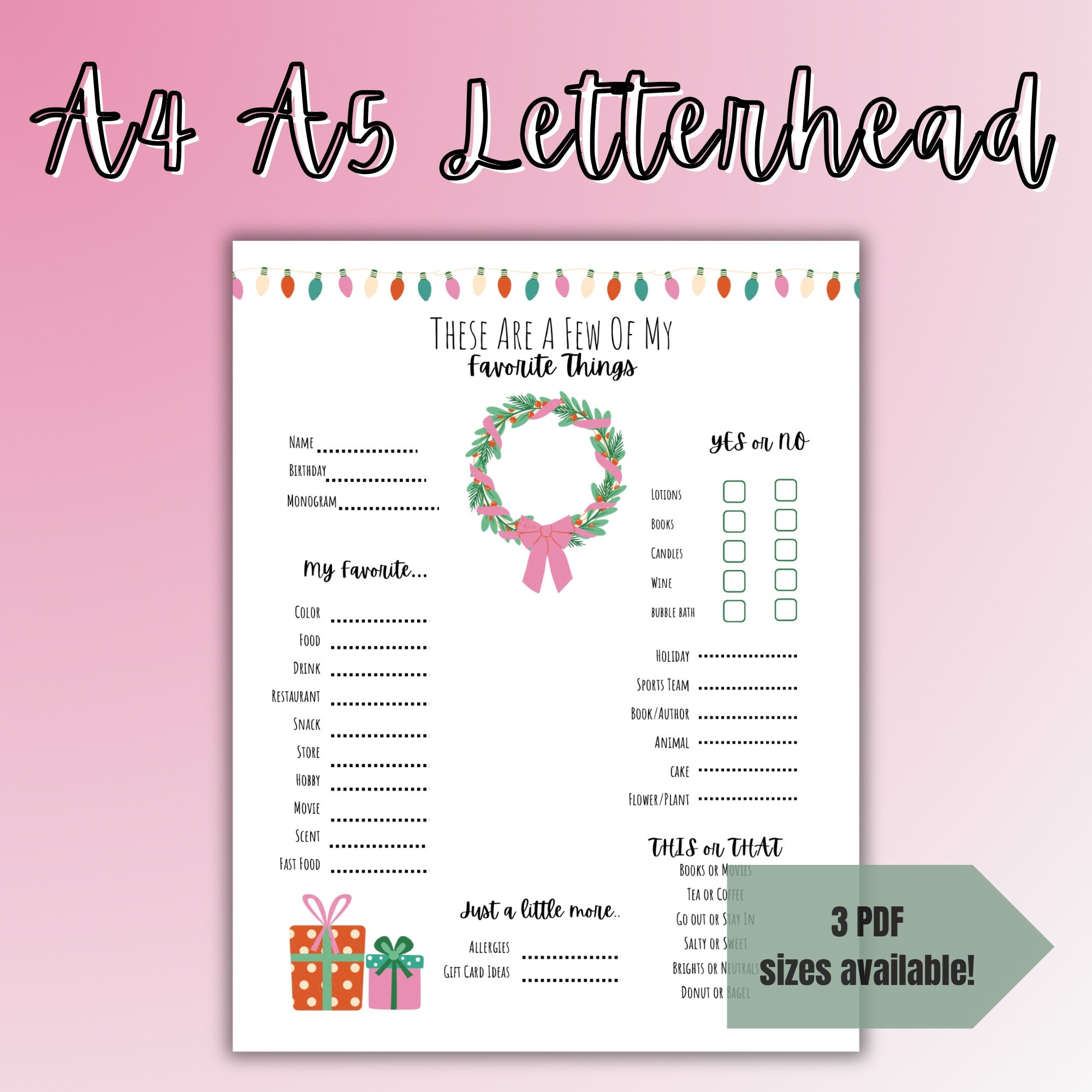 Get to Know the Teacher Survey, ‘my Favorite Things’ Questionnaire for ...