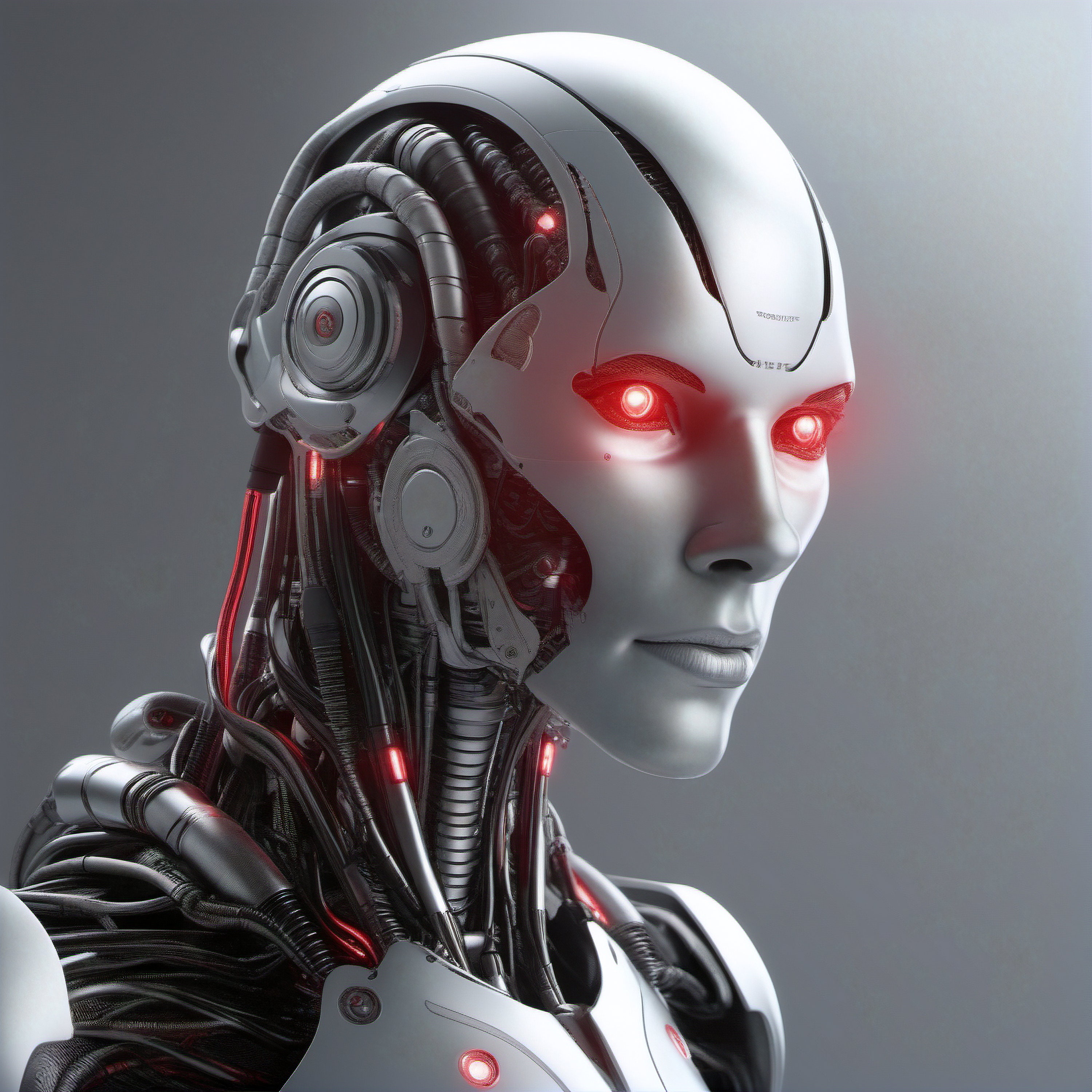 Alien Cyborg Red Eyes Pack 44 Ai-generated Art Images Download Link in PDF File. - Etsy