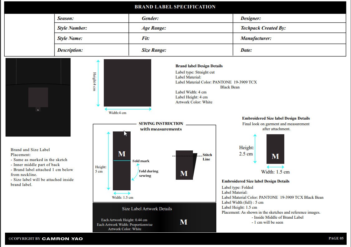 Hoodie Tech Pack Template - Etsy