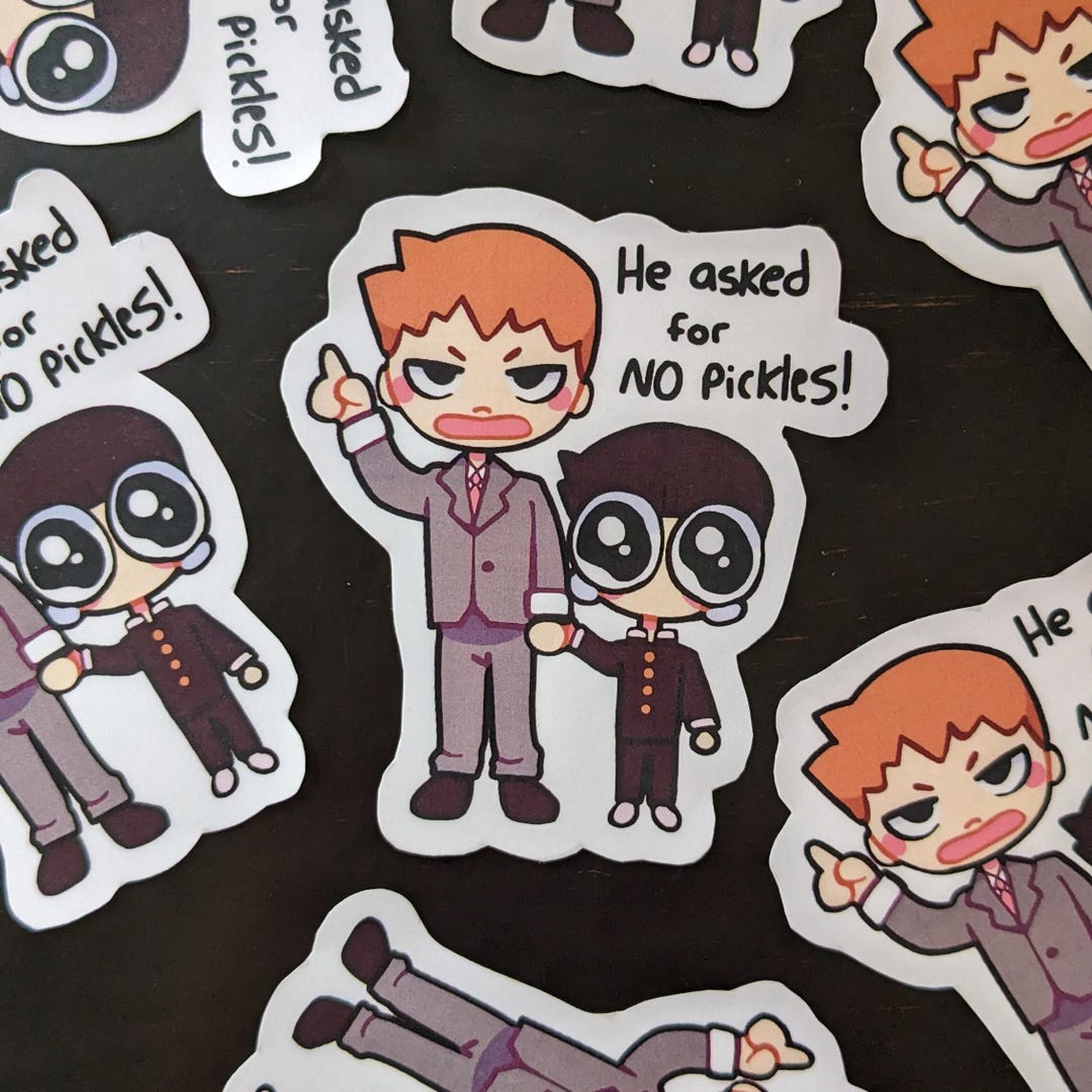 No Pickles / Mob Psycho 100 Sticker - Etsy