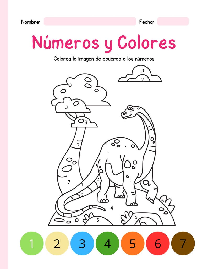 Color by Number Turtle Worksheet – Spanish Preschool Printable (digital ...