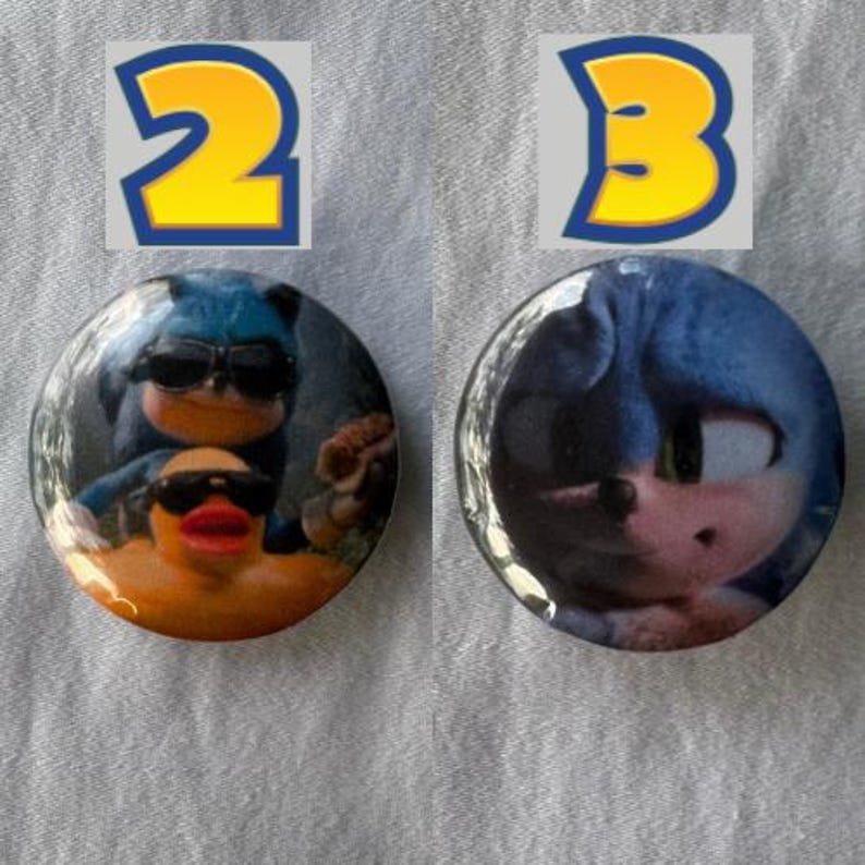Sonic the Hedgehog 3 32mm Button Pins - Etsy