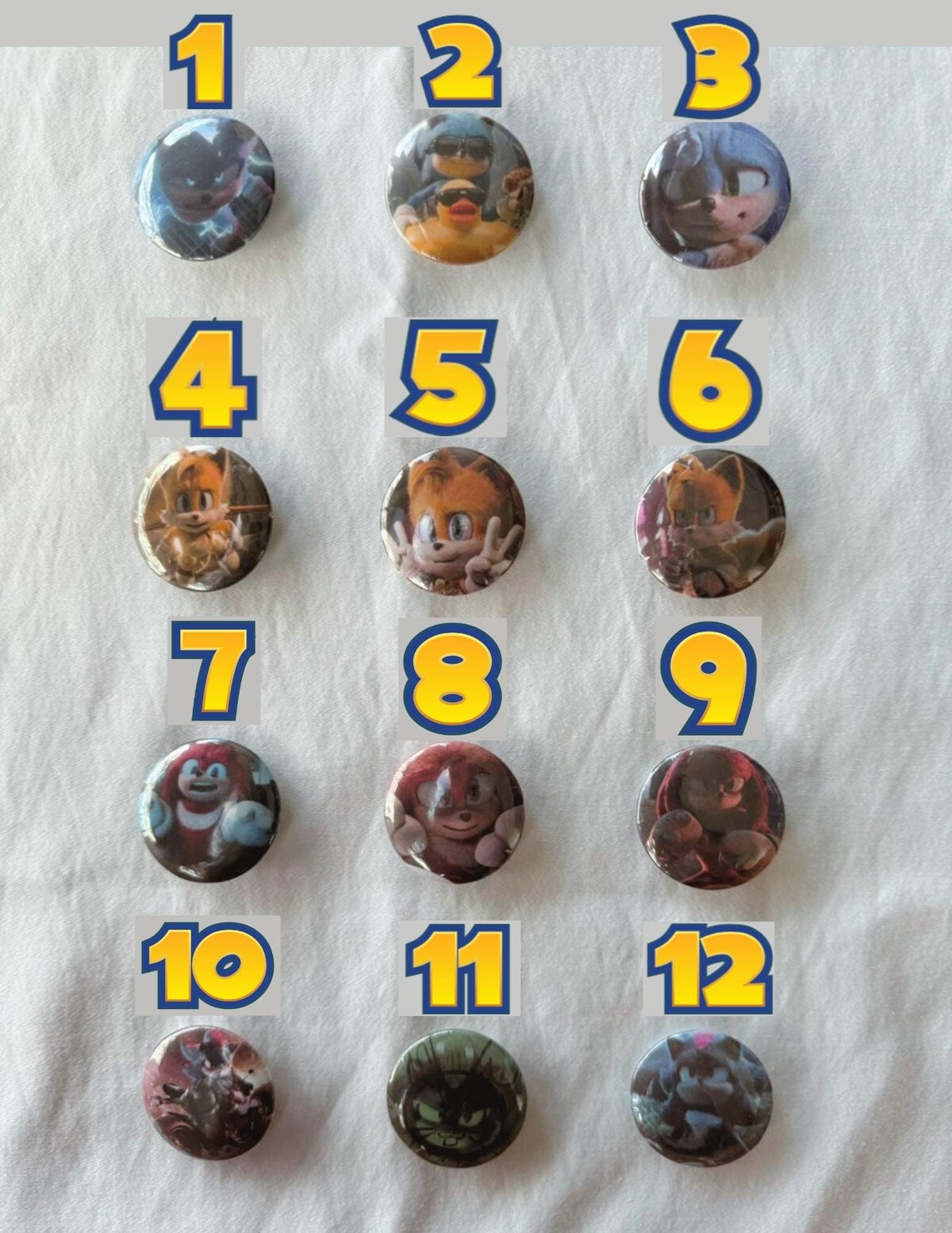 Sonic the Hedgehog 3 32mm Button Pins - Etsy