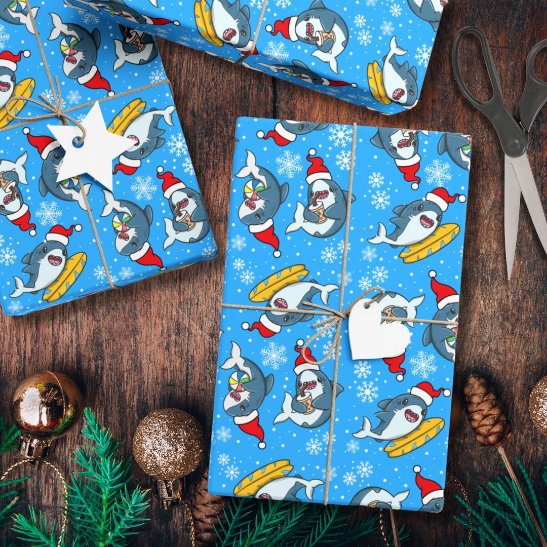 Sharks Wrapping Paper Custom Gift Christmas Wrap Papers With - Etsy Canada