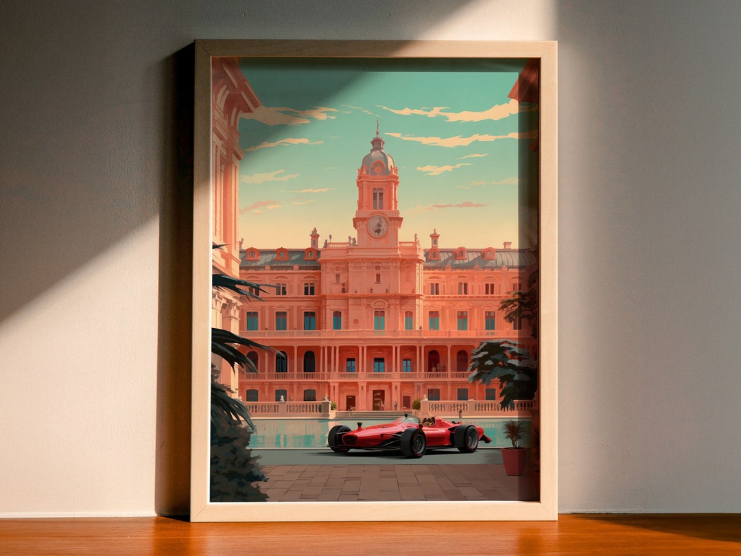 Wes Anderson Inspired Ferrari Formula One Digital Art Download, Racing ...