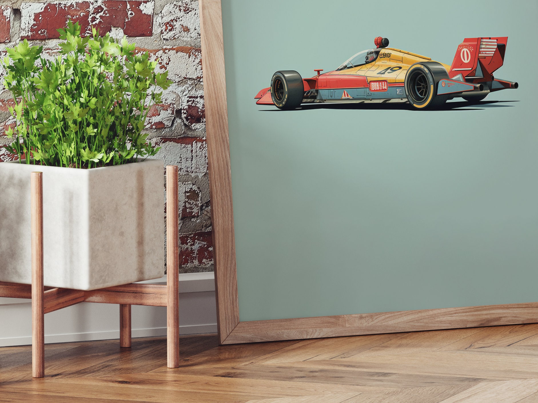 Minimalist Formula One Concept Art Digital Download, Race Car ...