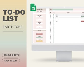 Excel to Do List Template Task Planner Spreadsheet Checklist Template ...