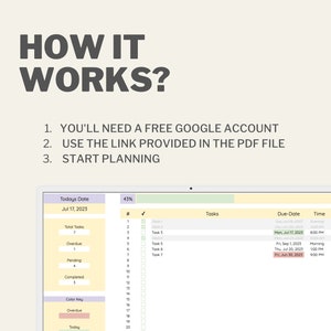 Excel To-do List - Pastel Harmony Template Spreadsheet | Task Planner ...