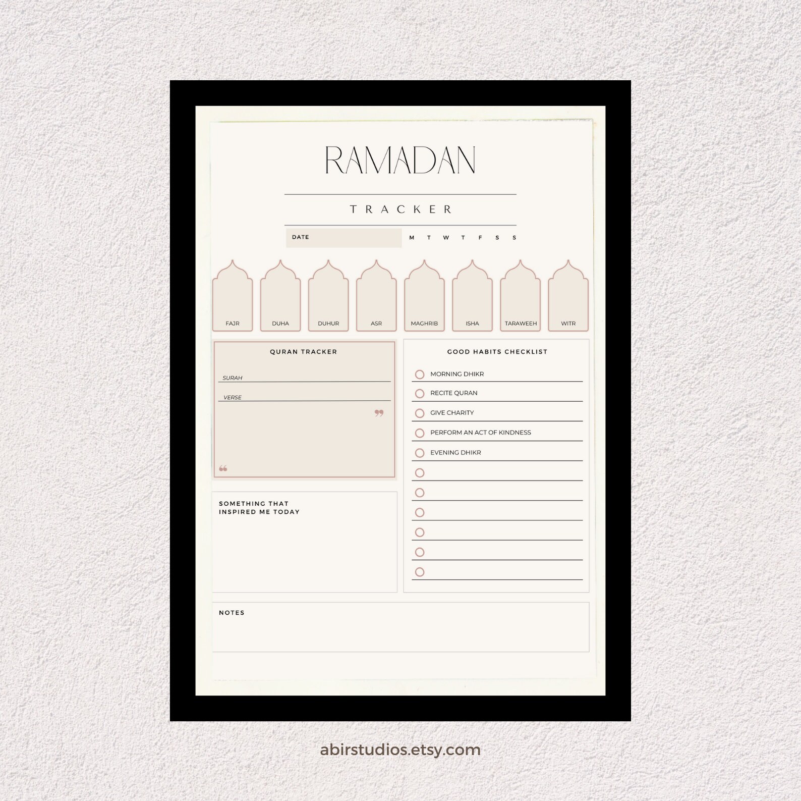 Daily Ramadan Tracker, Digital Ramadan Planner, Daily Islamic Planner ...