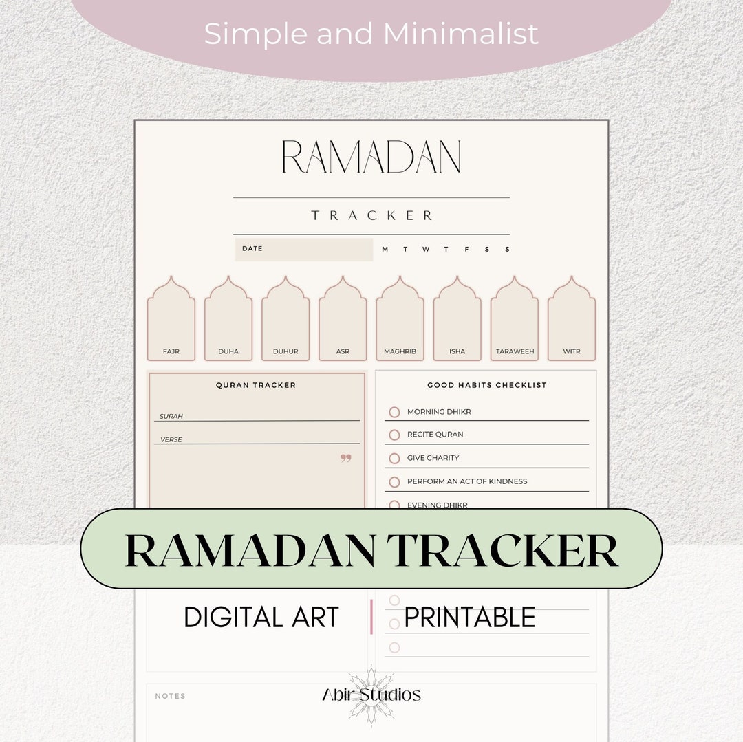 Daily Ramadan Tracker, Digital Ramadan Planner, Daily Islamic Planner ...