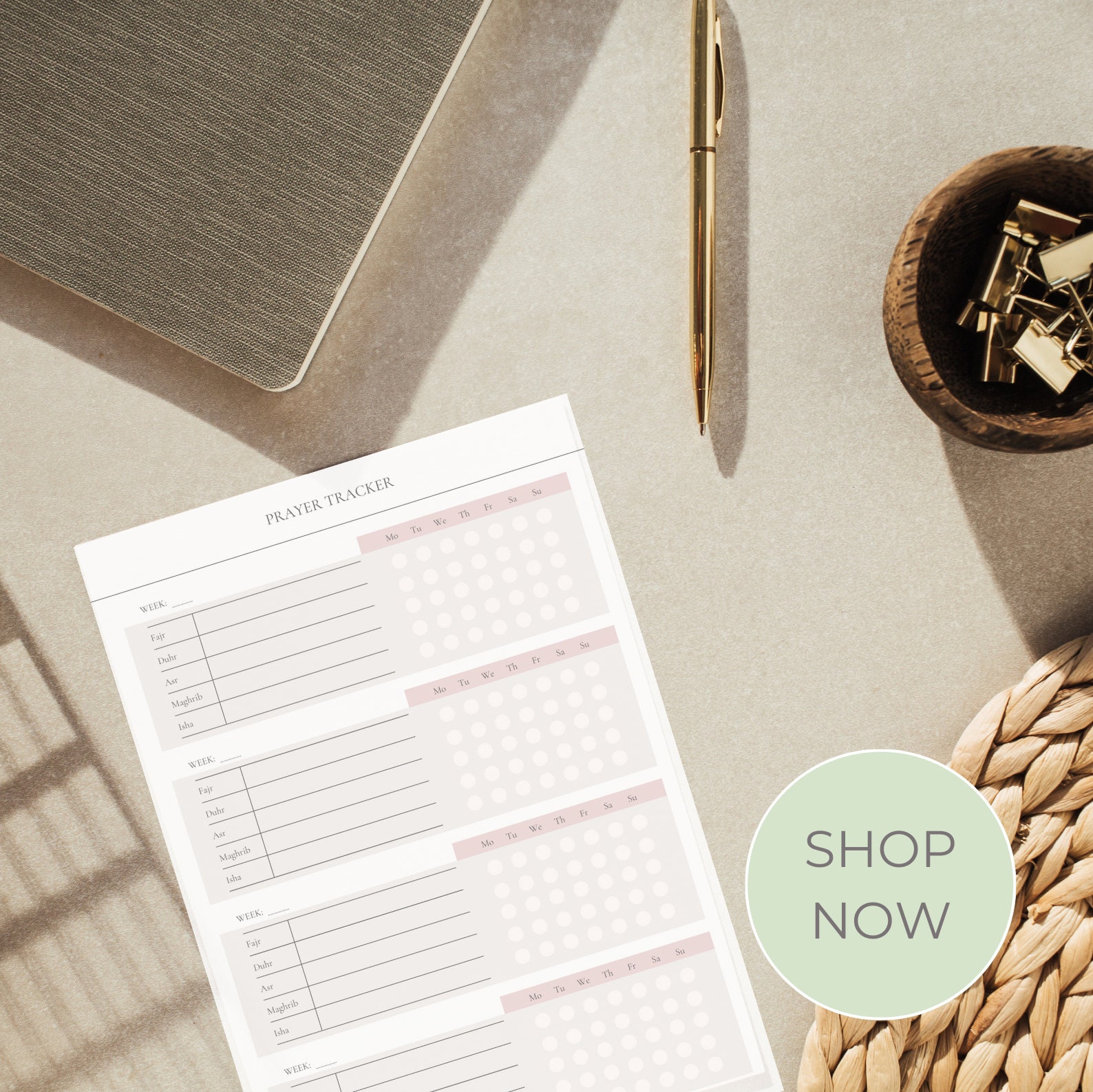 Printable Prayer Tracker, Salah Planner, Daily Salah Log, Islamic ...