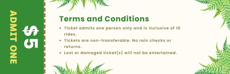 Printable Summer Festival Ticket Template, Editable Event Ticket, Canva ...