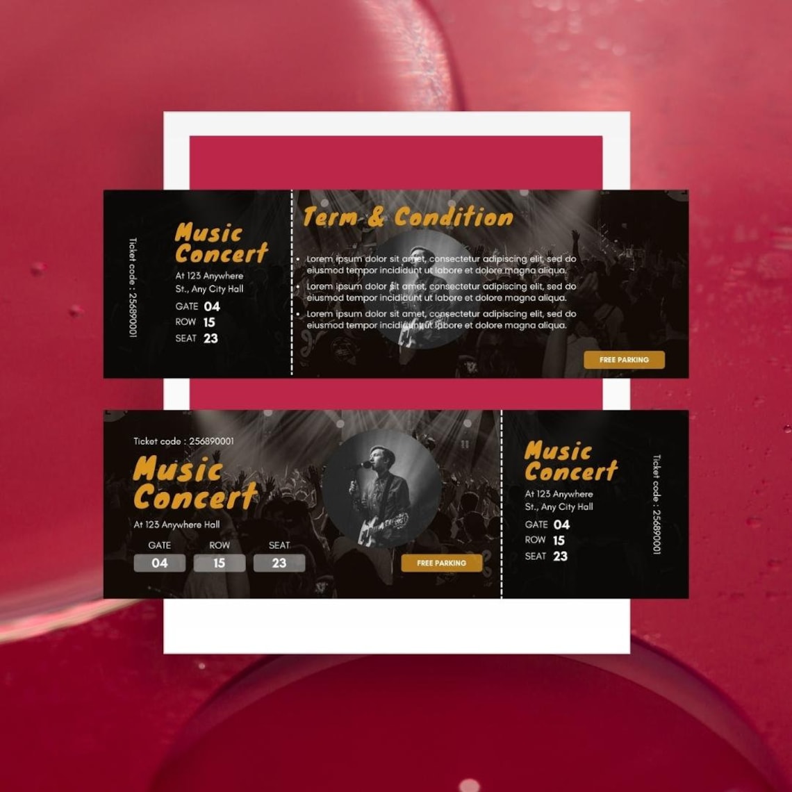 PERSONALIZED Concert Ticket Gift Souvenir | Print at Home | Email ...