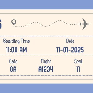 Printable Boarding Ticket Template With Photo Surprise - Etsy