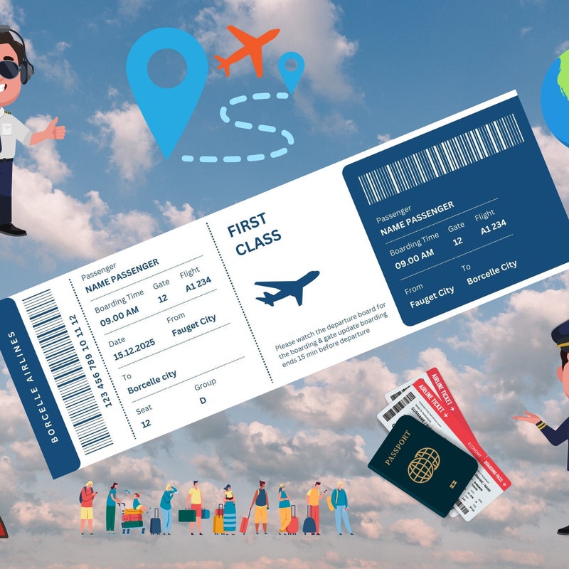 First Class Ticket - Etsy