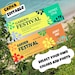 Printable Garden Festival Ticket Template, Editable Event Ticket, Canva ...
